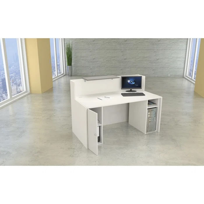 Counter de Recepción Moderno Plomo 160cm